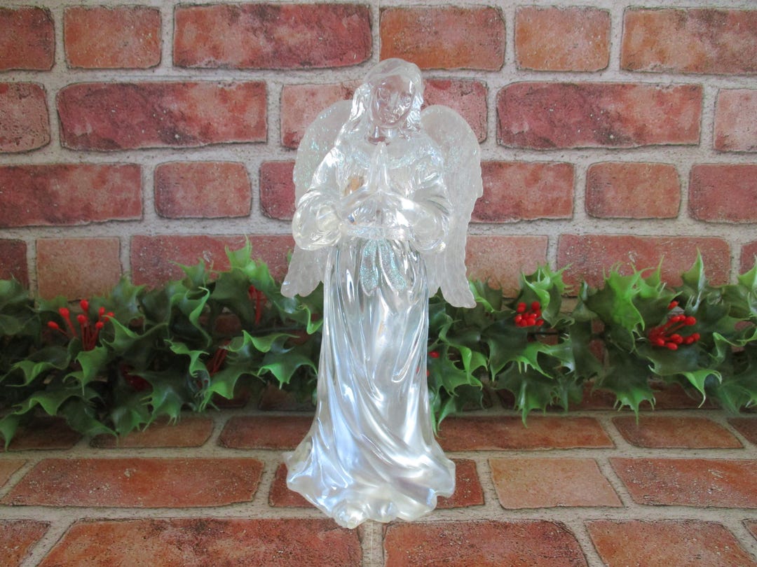 Vintage Acrylic Angel, Plastic Christmas Angel Centerpiece, Mantle ...