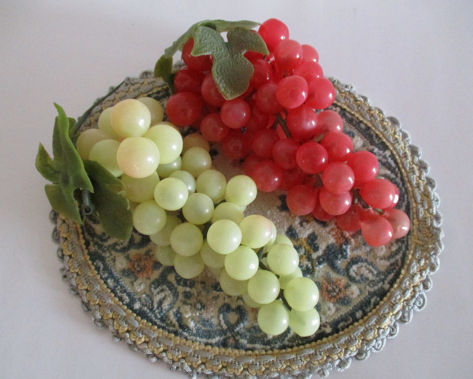Vintage Artificial Grape Bunches Champagne and Red Grape - Etsy