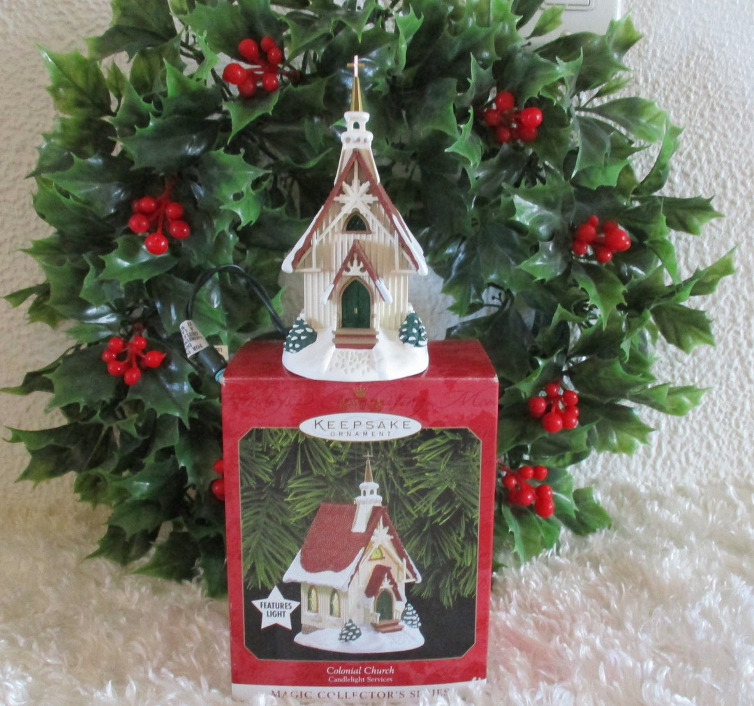 Vintage 1999 Hallmark Colonial Church Candlelight Services - Etsy