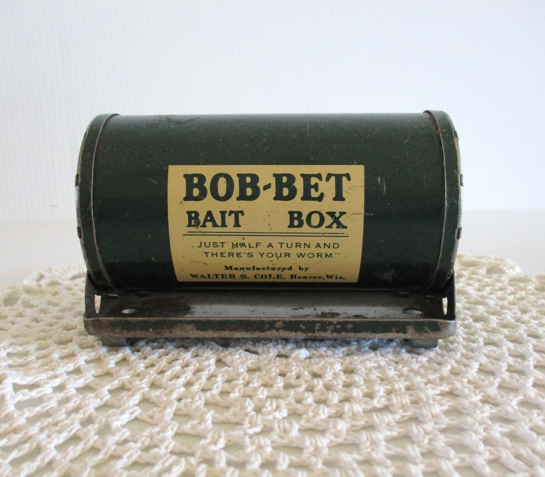 Vintage Bob-bet Metal Bait Box With Belt Loops, as Is - Etsy