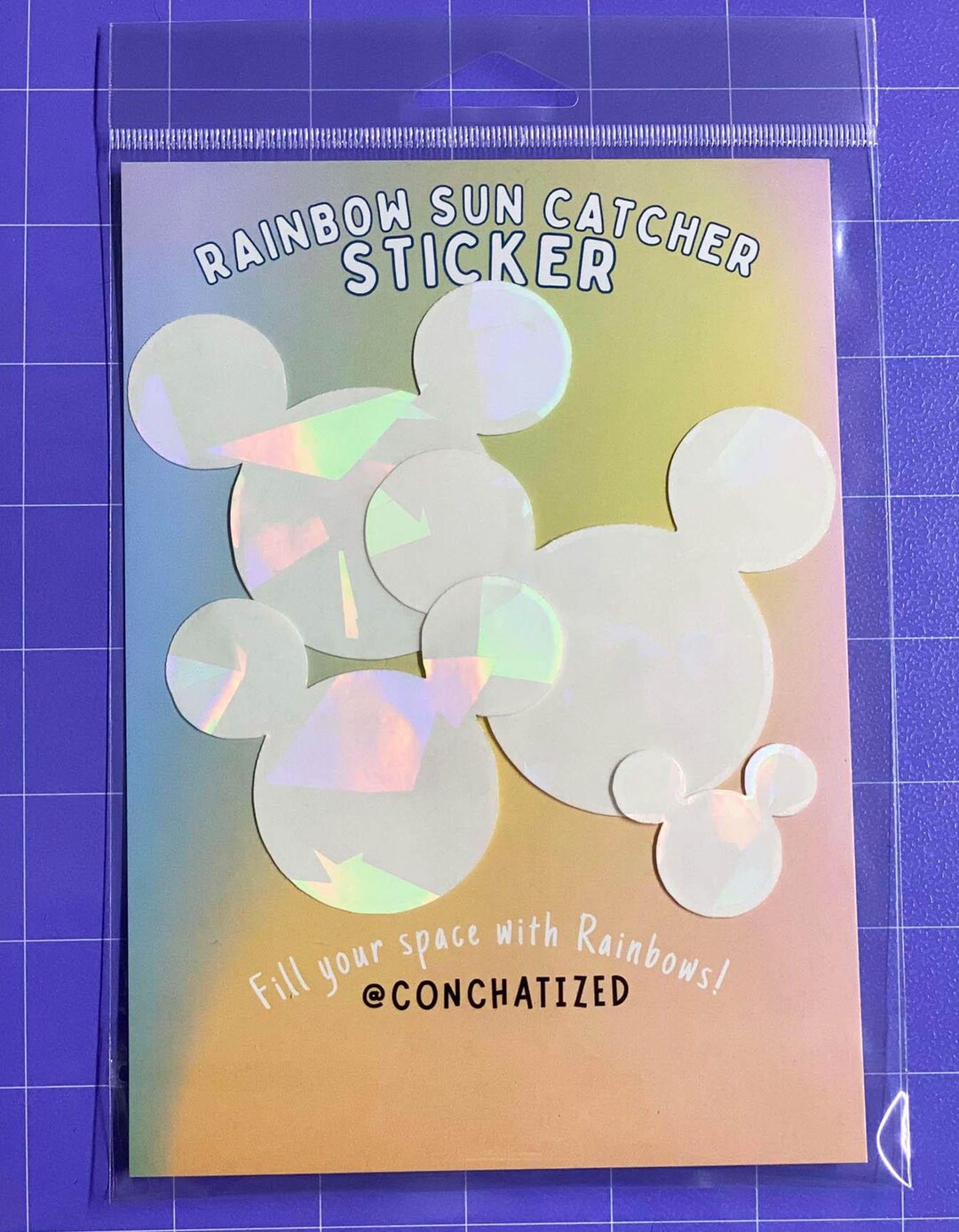 DISNEY Window Clings, Mickey Mouse Ears, Suncatcher Sticker, Pack of 3 ...
