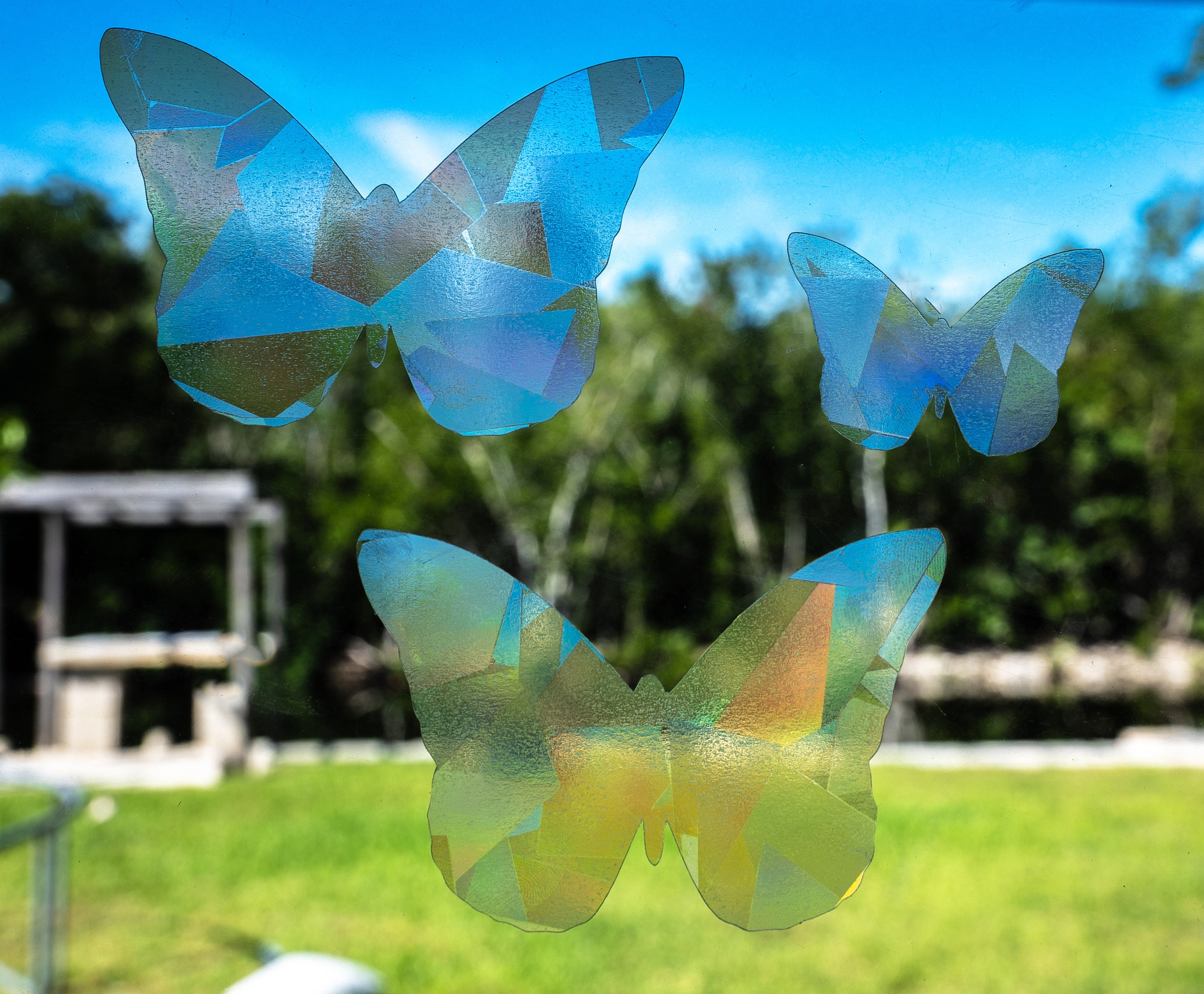 BUTTERFLY Window Cling Suncatcher Stickers Pack of 3 - Etsy