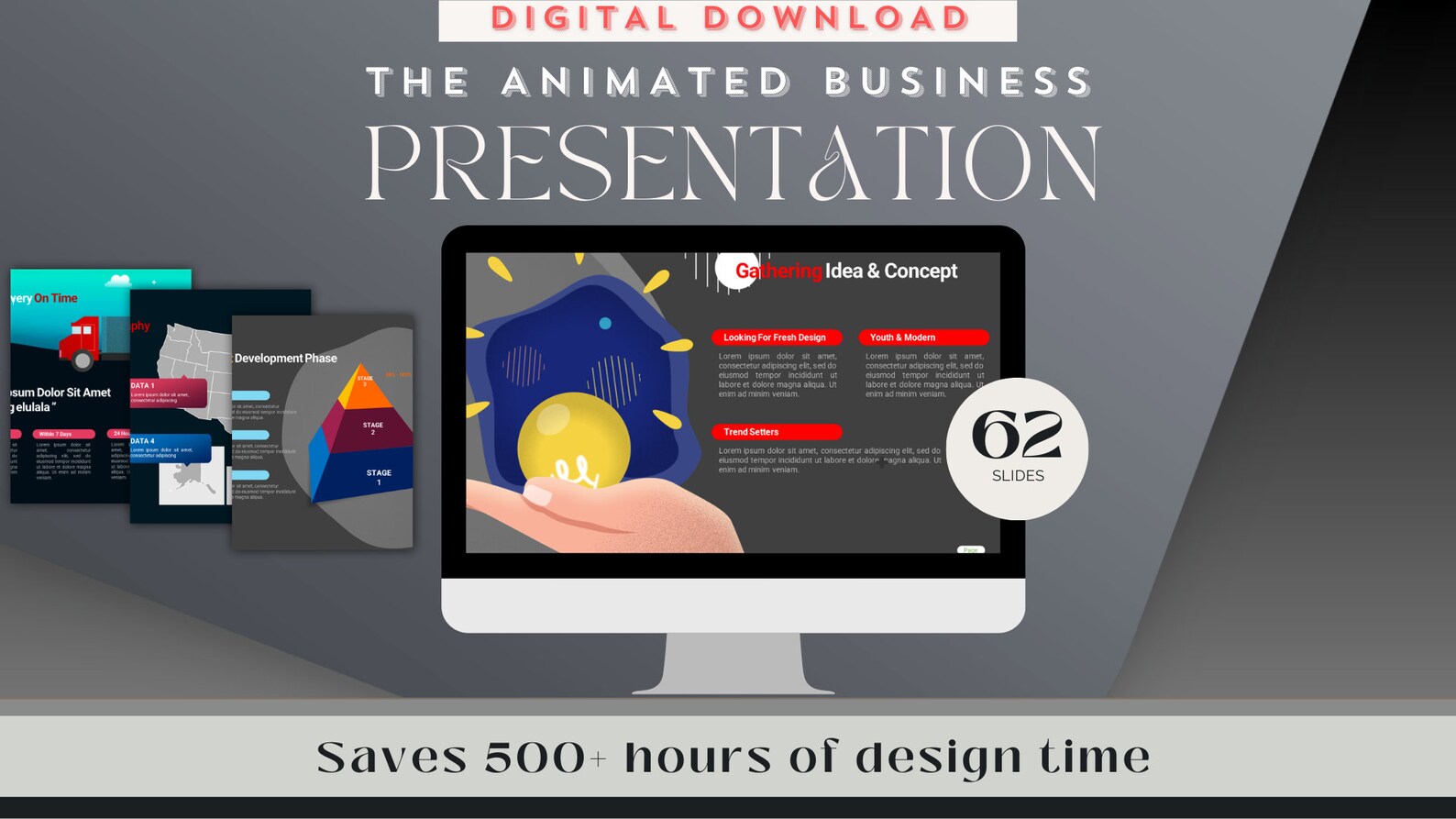 Animated Powerpoint Presentation Template, Creative Modern Business ...