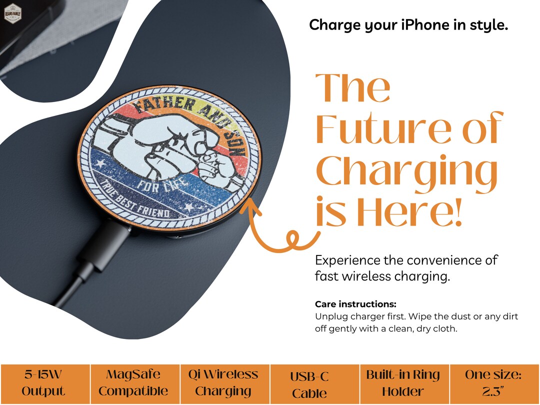 Charge Like Best Buds Father and Son for Life Wireless Charger With ...
