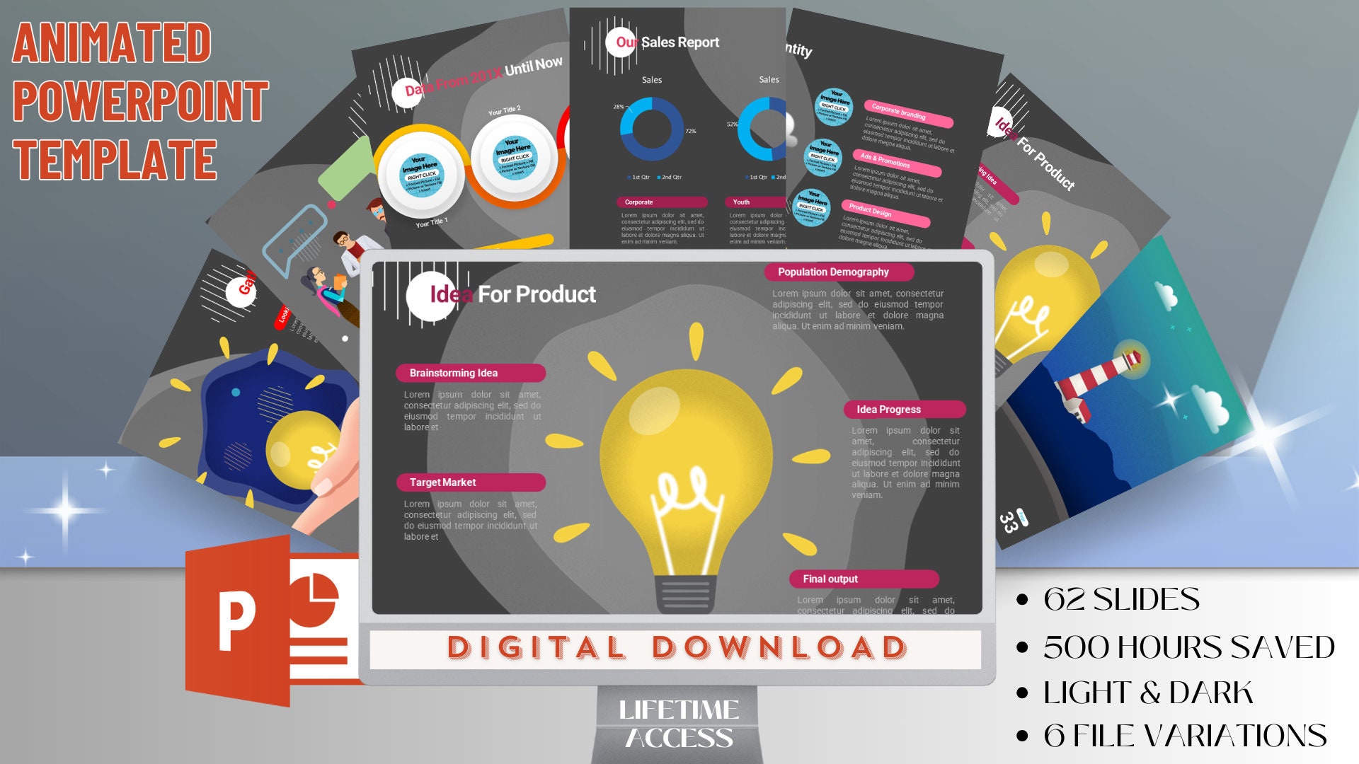 Animated Powerpoint Presentation Template, Creative Modern Business ...