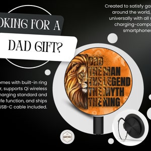 Charge up Dad's Legend: the Man, the Myth, the King Wireless Charger ...