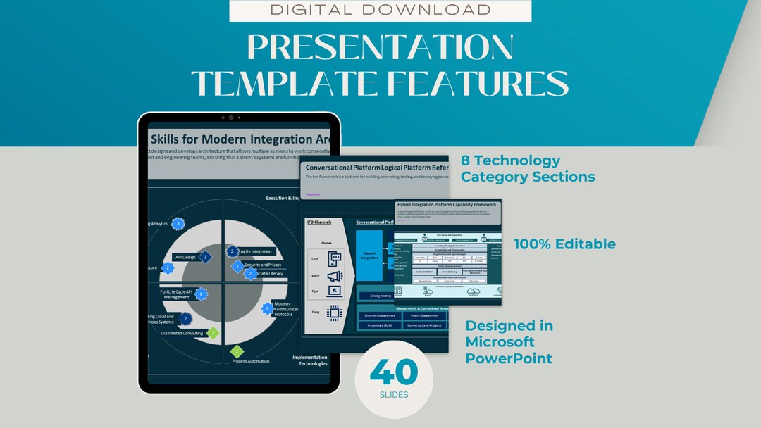 Sleek Professional Visual Diagram Powerpoint Template, Technology ...