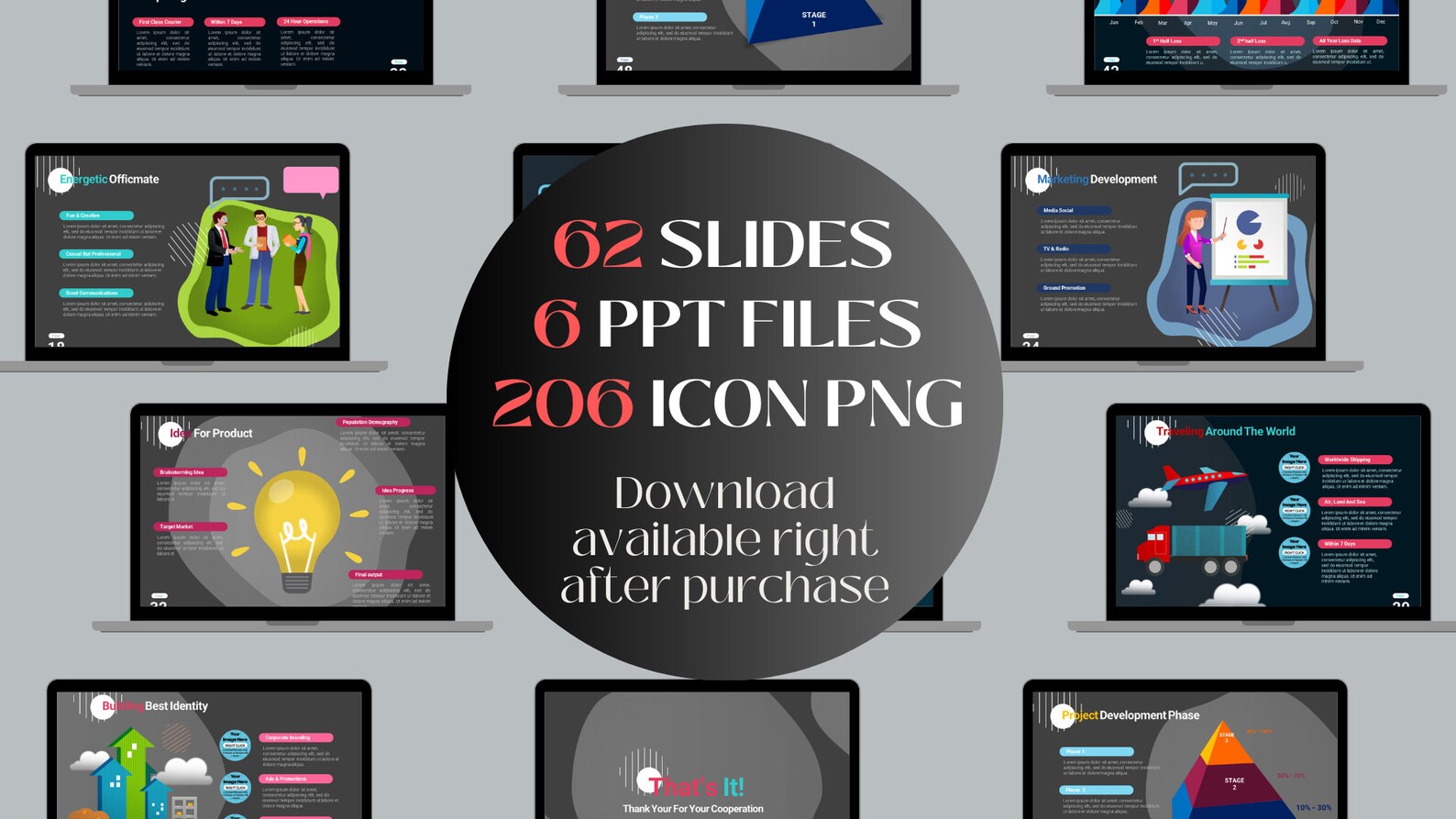 Animated Powerpoint Presentation Template, Creative Modern Business ...