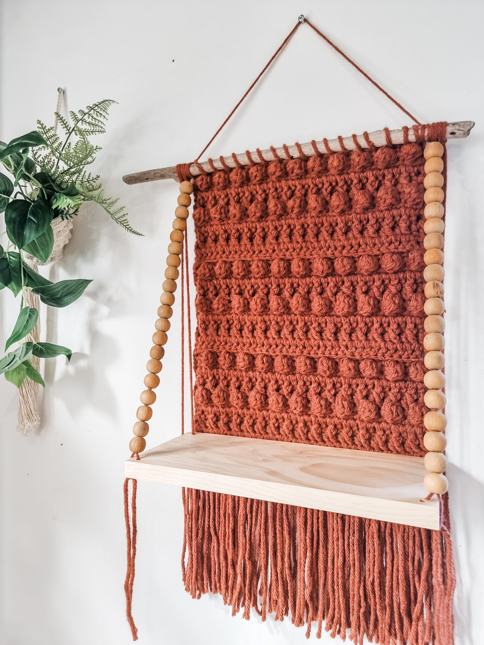 DIGITAL CROCHET PATTERN // Crochet Wall Hanging Shelf // - Etsy