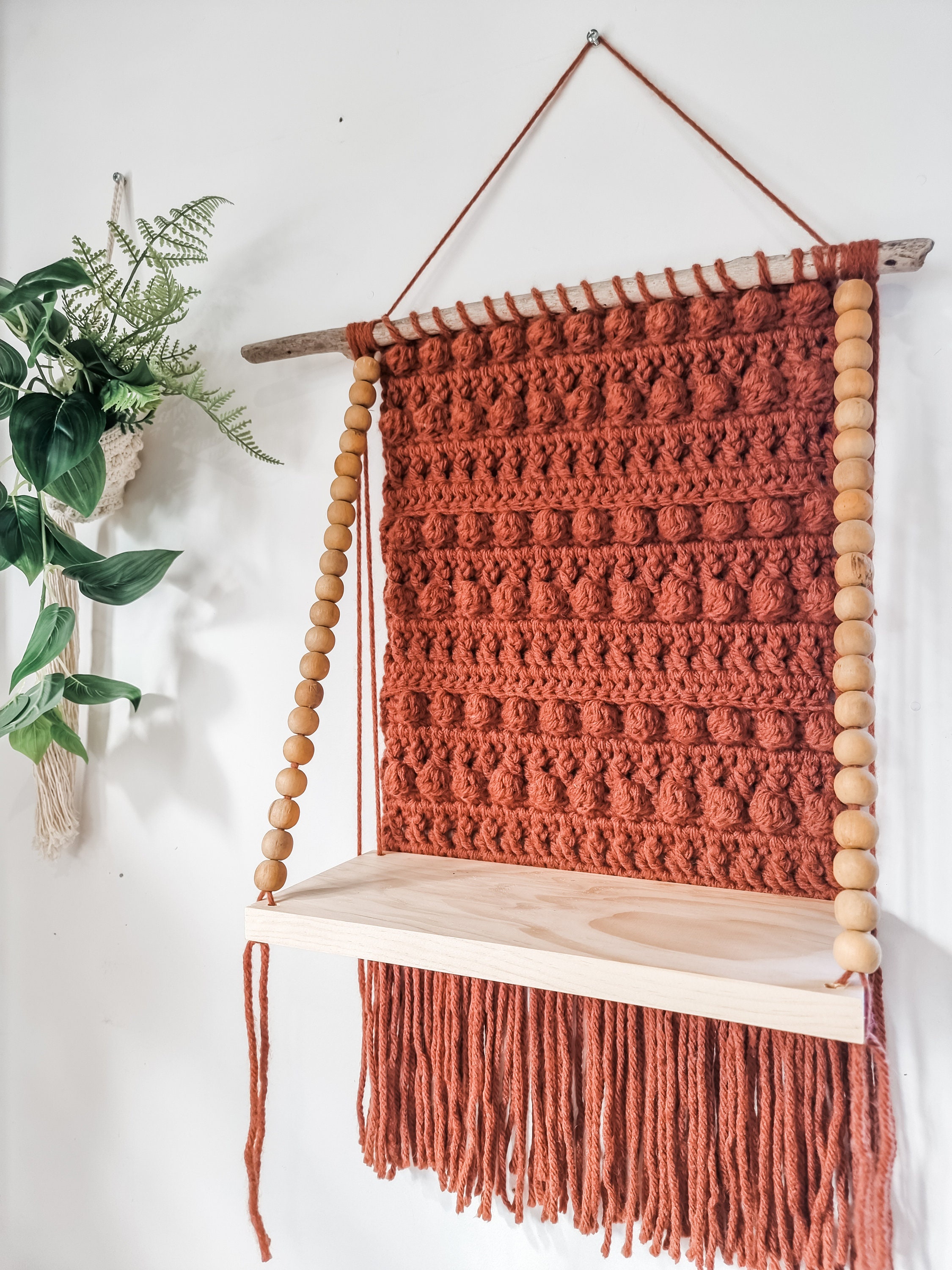 DIGITAL CROCHET PATTERN // Crochet Wall Hanging Shelf // - Etsy