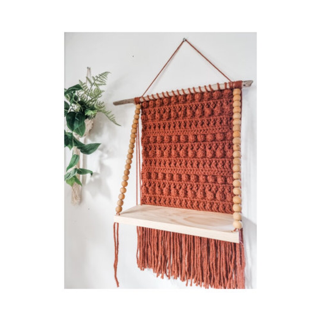 DIGITAL CROCHET PATTERN // Crochet Wall Hanging Shelf // - Etsy