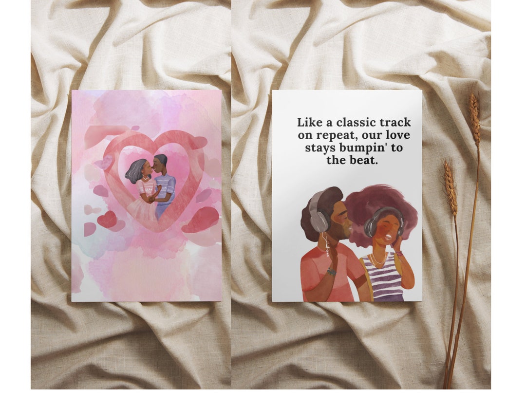 Printable Valentine's Day Cards for African American, Black Love PDF ...