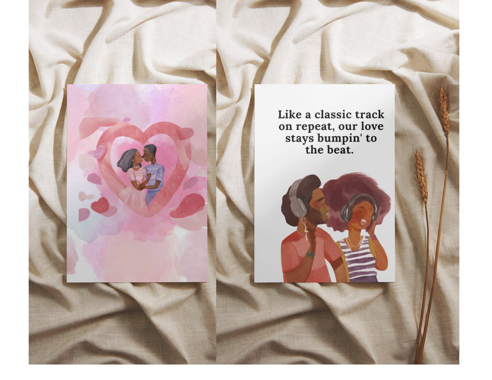 Printable Valentine's Day Cards for African American, Black Love PDF ...
