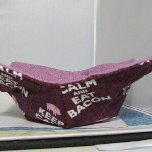 Keep Calm and Eat Bacon Reversible Microwave Bowl Cozy - Etsy