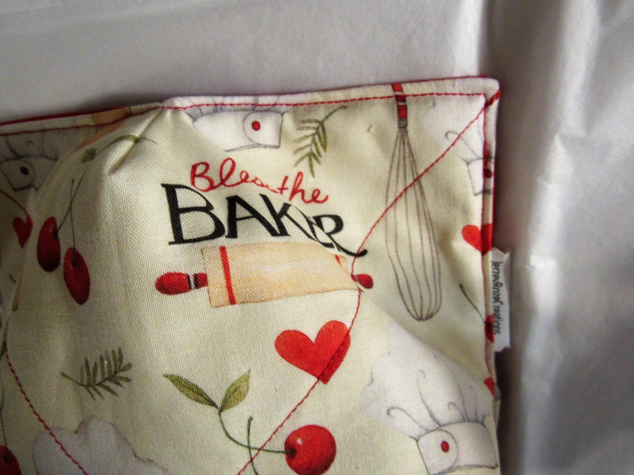 Kiss the Cook and Bless the Baker Reversible Microwavable Bowl Cozy - Etsy