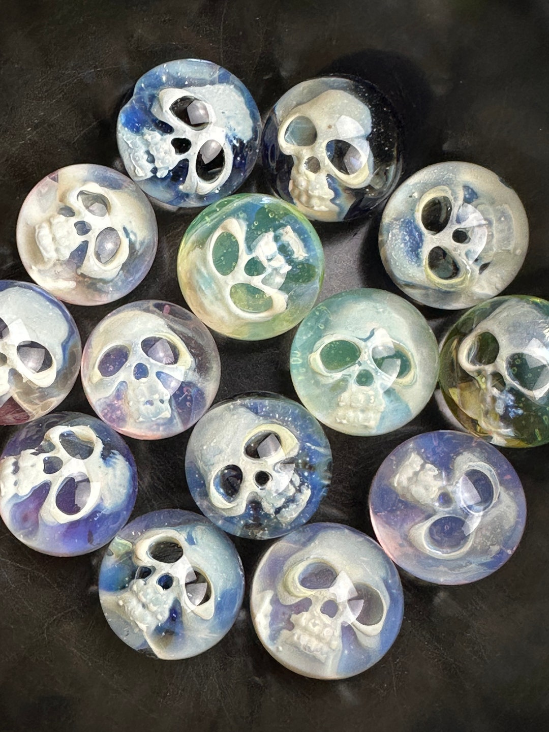 Hologram Skull Marble: Handmade Fumed Borosilicate Glass Art - Etsy