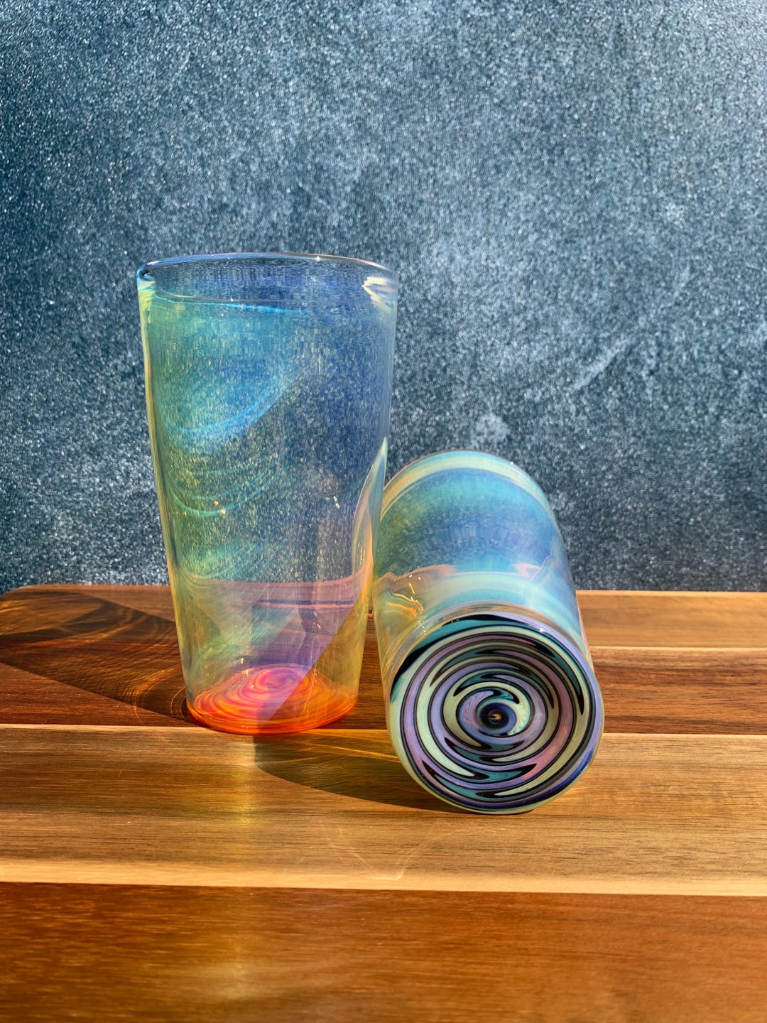 Custom Pint Glass Unique Gift for Craft Beer Lover Iridescent Color ...