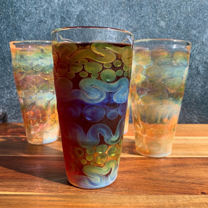 Blown Drinking Pint Glass - Etsy