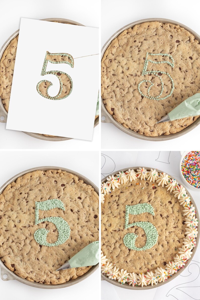 Printable Large Cake Number Stencil Number Stencil Reusable - Etsy