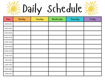 Daily Schedule - Etsy