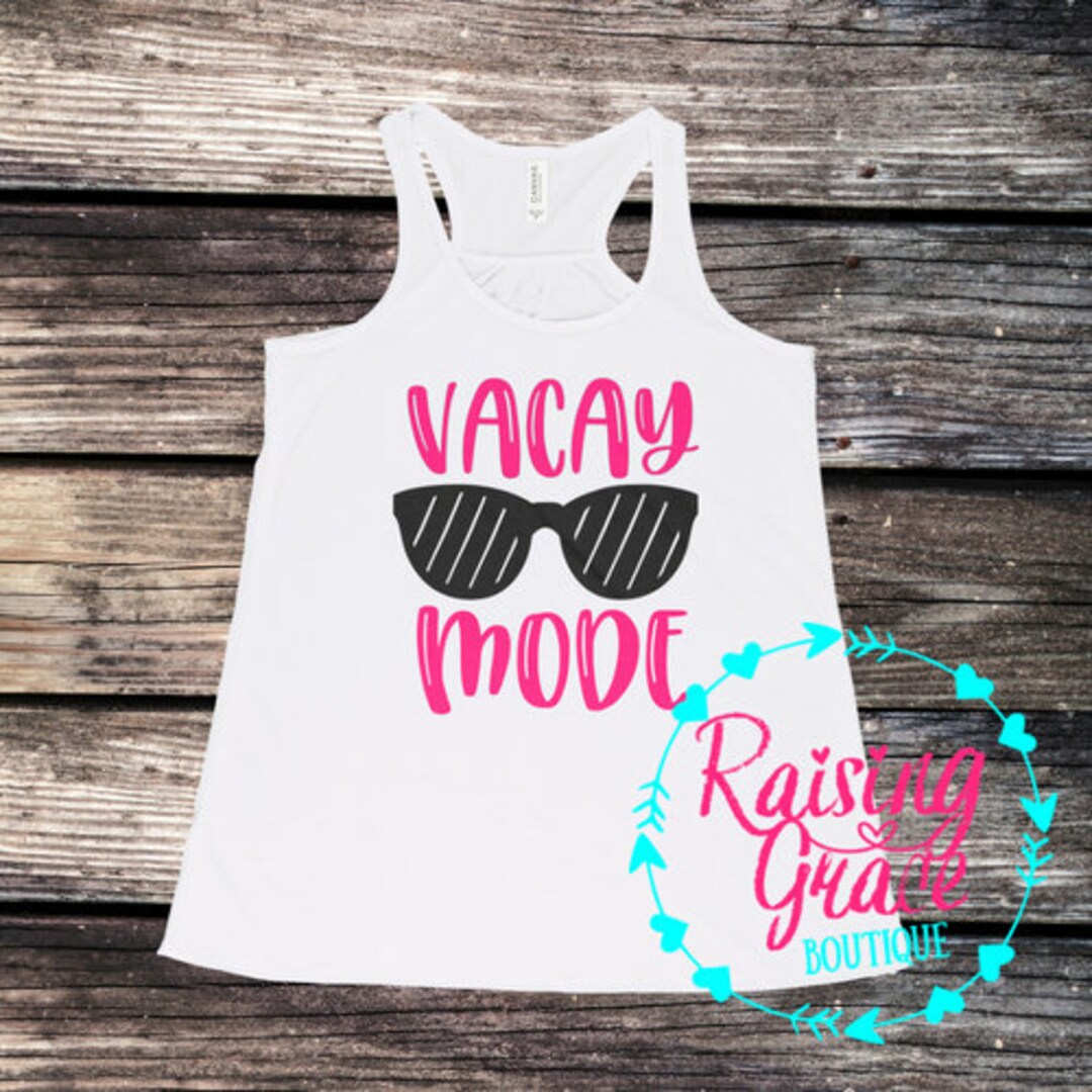 Vacay Mode Girls Racerback Tank Top - Etsy