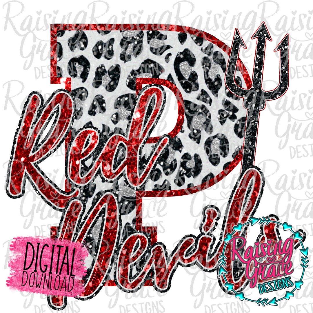 P - Red Devils - Sublimation Design - Digital Downloads - PNG - Etsy