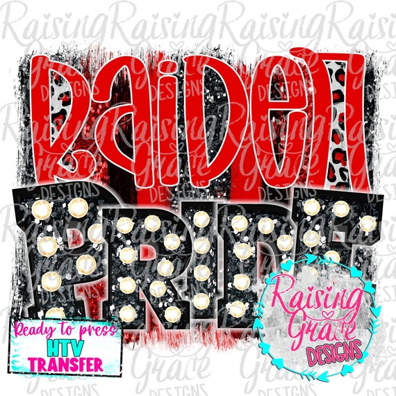HTV Transfer Ready to Press Raider Pride Red and Black - Etsy