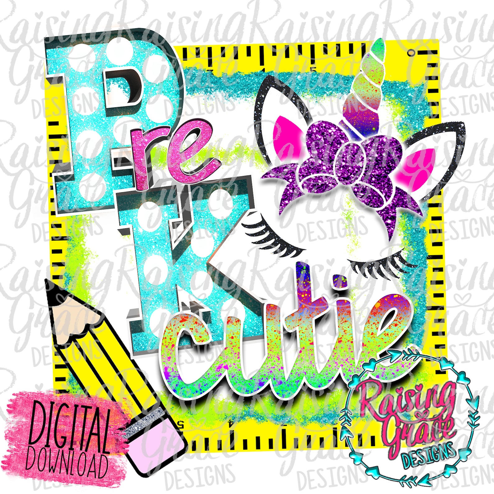 Pre K Cutie Sublimation Design Digital Download PNG | Etsy