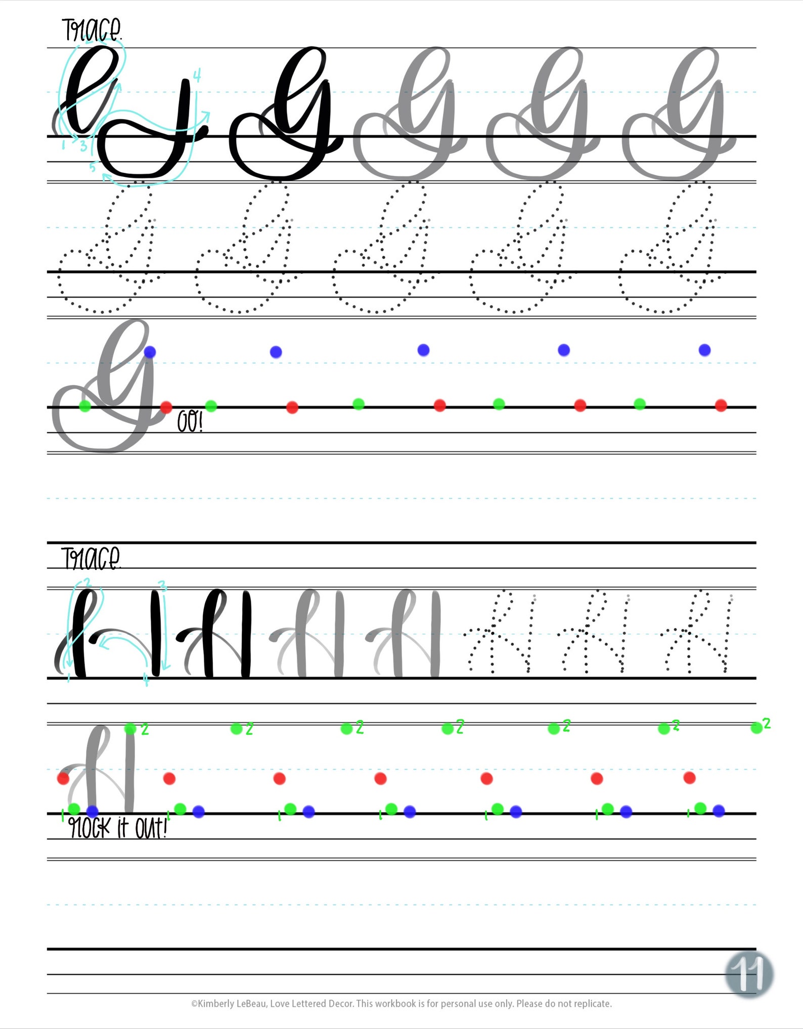 Practice Like a Pro II Large-pen Uppercase Practice Hand | Etsy