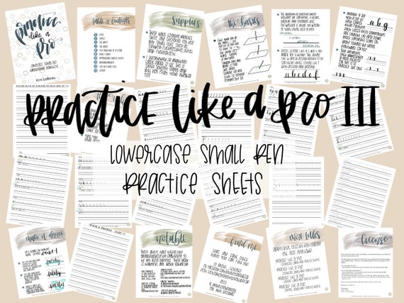 Practice Like a Pro III Small-pen Lowercase Practice How to | Etsy