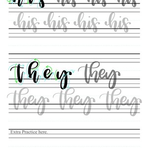 Find Your Lettering Style, Top 100 Words in the English Language ...