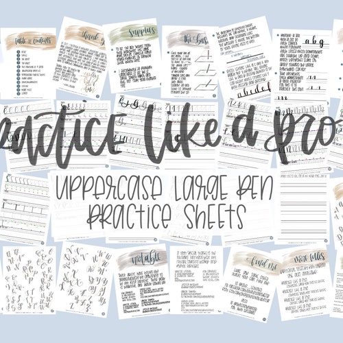 Practice Like a Pro IV Small-pen Uppercase Practice Hand | Etsy