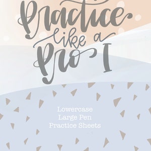 Practice Like a Pro I, Large-pen Lowercase Practice, Hand Lettering ...