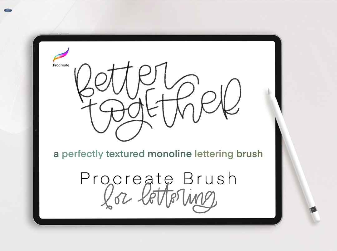 Better Together Procreate Brush, Digital Art Brush, Procreate Lettering ...