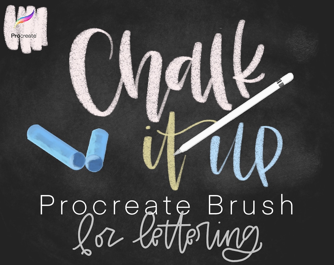Chalk It up Brush Set, Procreate Chalkboard Brushes, Digital Chalk ...