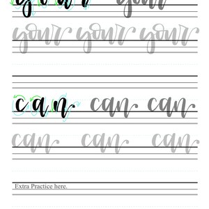 Find Your Lettering Style, Top 100 Words in the English Language ...