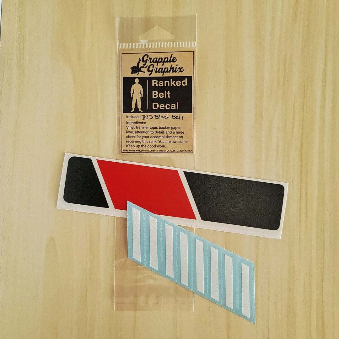 BJJ Ranked Black Belt Vinyl Car Decal Sticker - Etsy