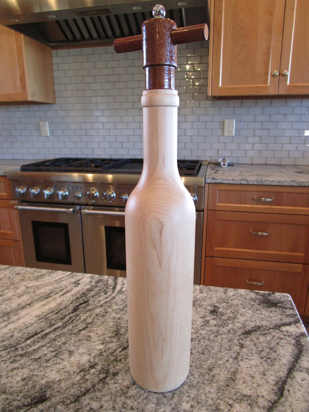 The Original 14" "wine Bottle" Pepper Mill in Maple Wood - Etsy