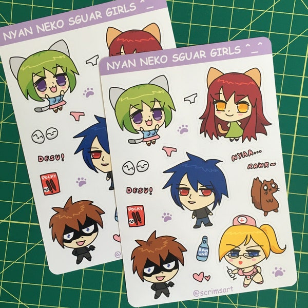 Love and Care Menhera Sticker Sheet - Etsy