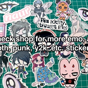 I'm Okay Sticker | Emo Music Scenecore Alt Pop Punk Y2k Mall Goth Alt ...