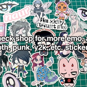 Emo Guy Sticker | Y2k Mall Goth Scenecore Pop Punk Retro Music - Etsy