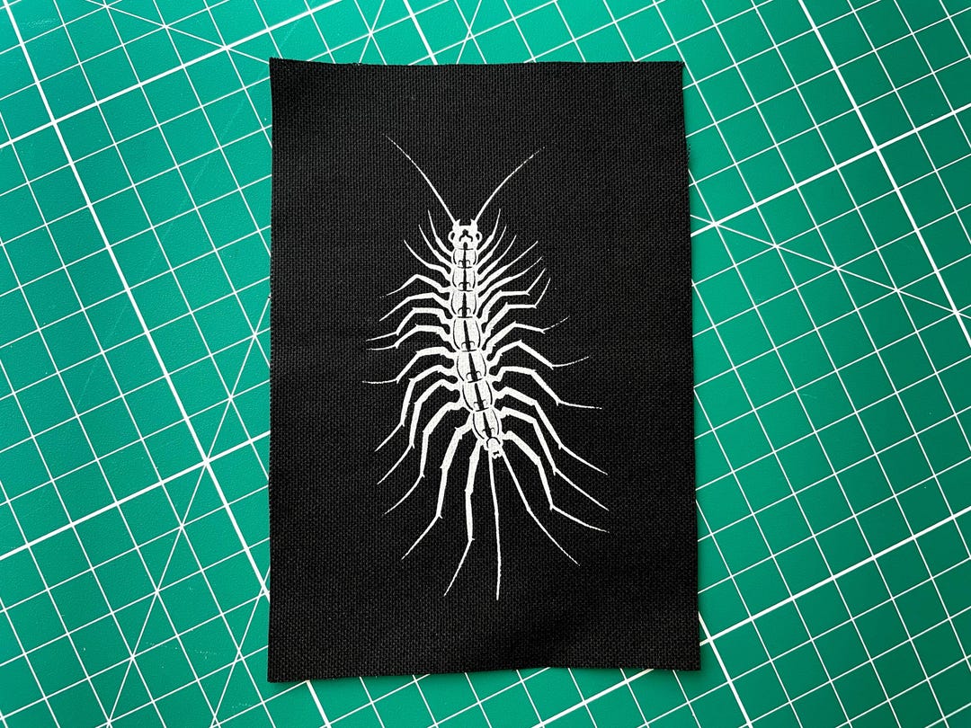 Centipede Patch | Bug Insect House Scary Creepy Canvas Screenprinting ...