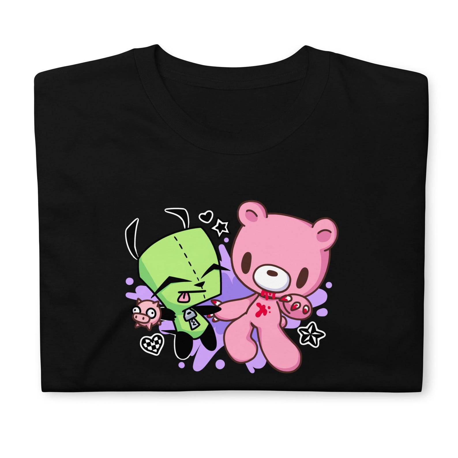 Emo Bear and Doggy T-shirt | Scenecore Cartoon Y2k Early 2000s Mall ...