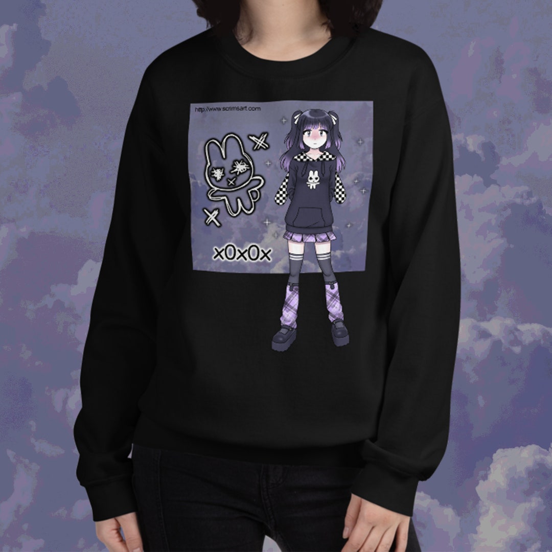 X0x_bunni_x0x Sweatshirt Y2k Cyber Emo Mall Goth Scenecore - Etsy