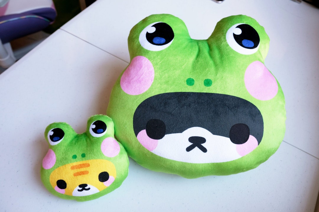 Froggy Cat Plush Pillow Handmade Plush Kidcore Meme - Etsy