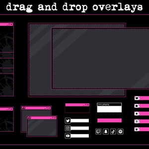 Emo Animated Stream Package | Twitch Overlay | Pink Black Custom Vtuber ...