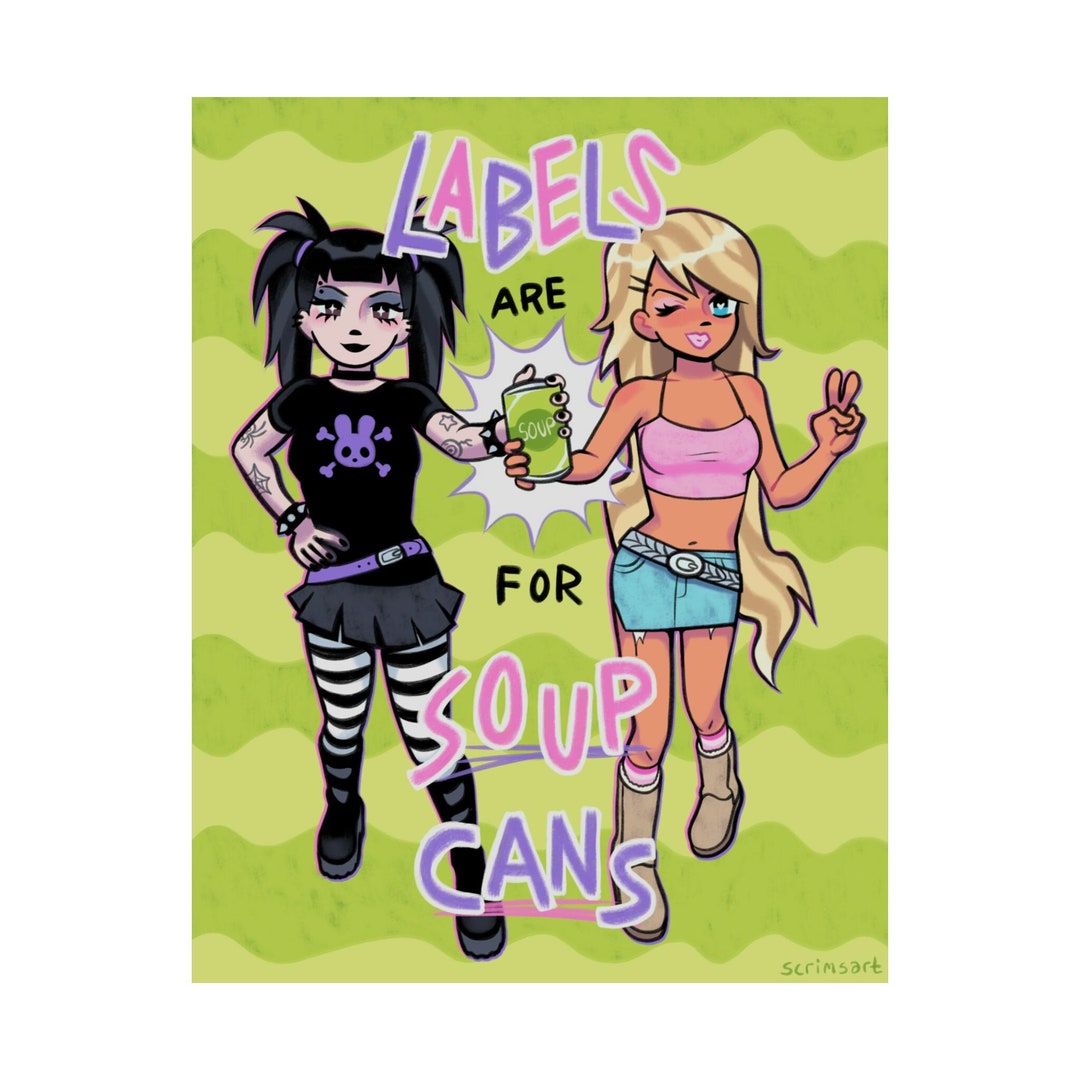 Labels Are for Soup Cans Wall Art Poster Print Y2k Goth Emo Punk ...