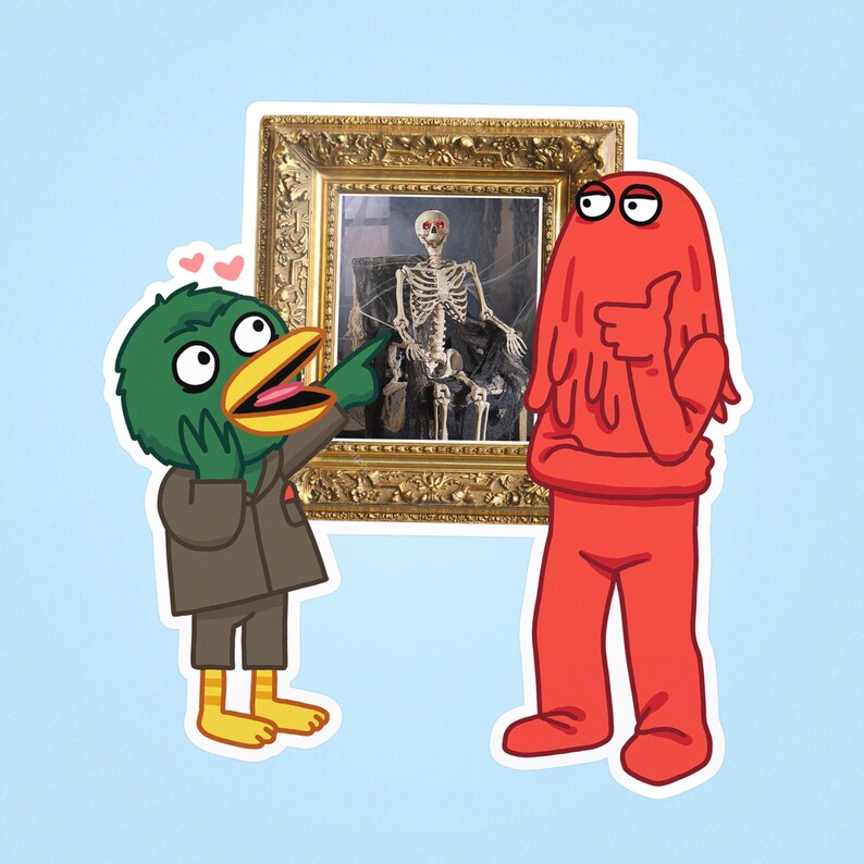 Duck and Red Guy DHMIS Sticker Kidcore Weirdcore Fluffybird - Etsy