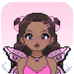 Fairy Pixel Doll Stickers | Pixel Art Y2k Fairycore Cyber Pastel ...