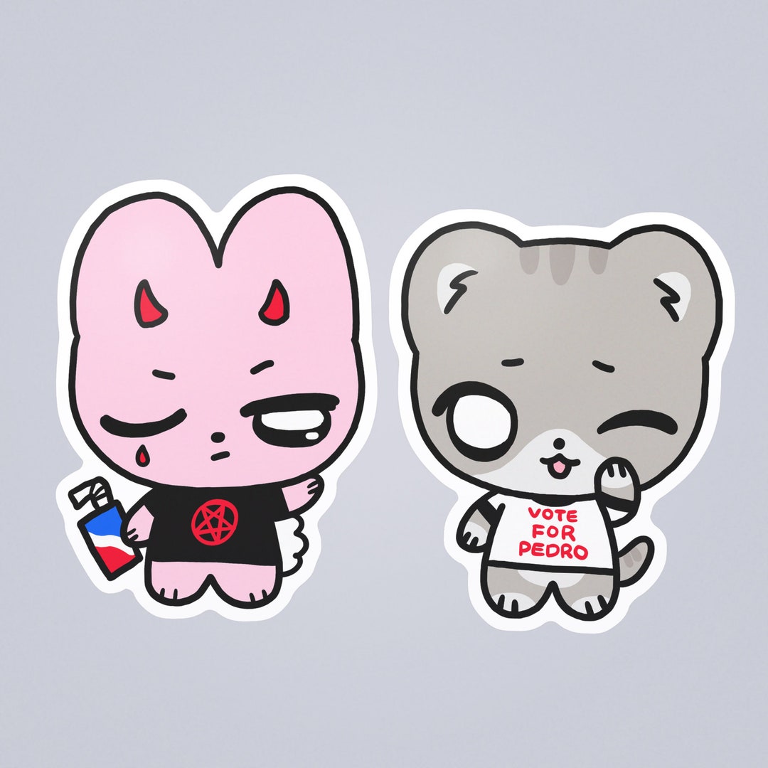Bunny and Kitty Stickers | Emo Random Weirdcore Mall Goth Y2k - Etsy ...